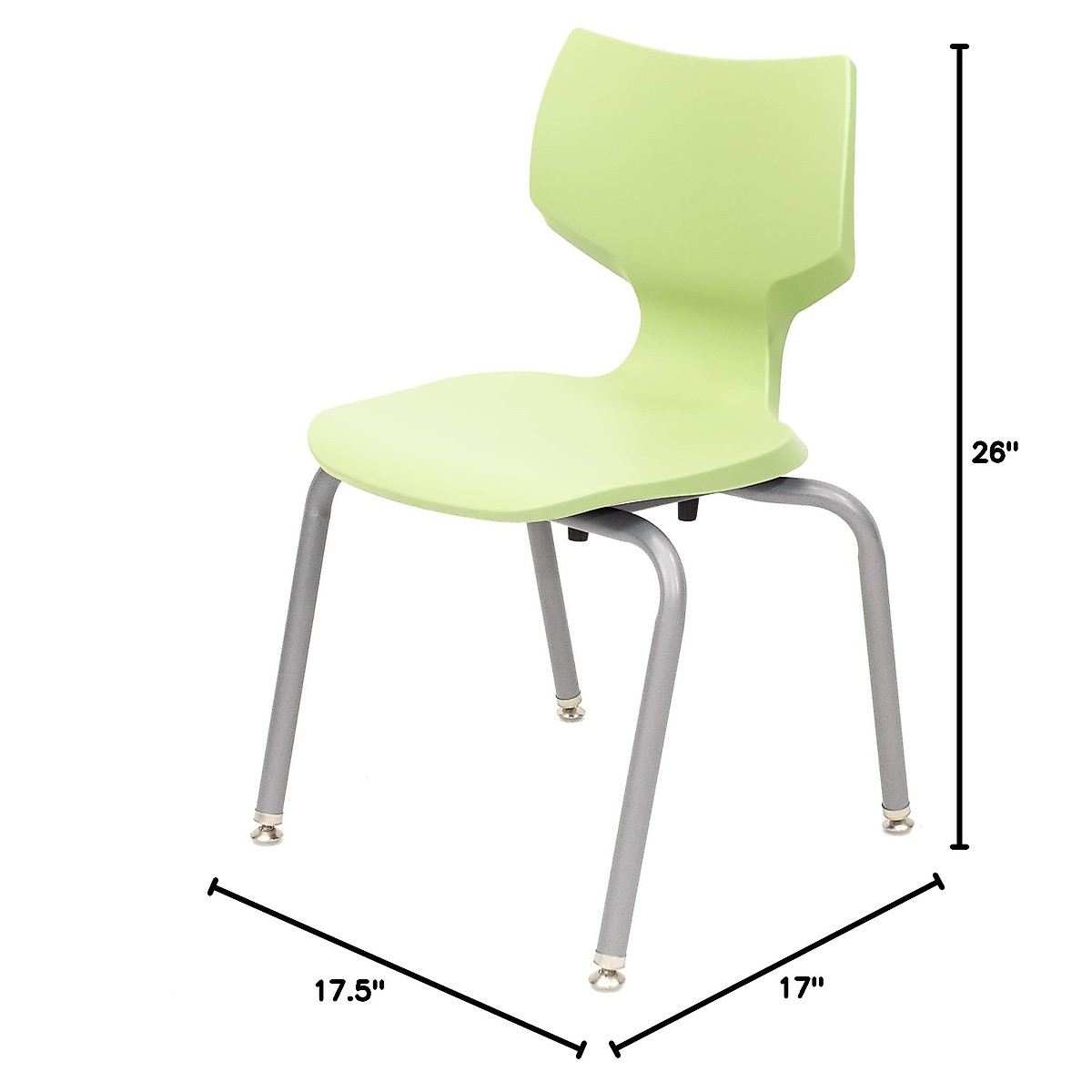 Smith System 11847 Flavors Stack Chair, 14 inch, Apple