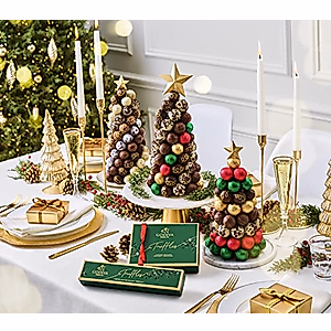 Godiva Chocolatier Holiday Truffle Flight - 12 Piece Limited Edition Assorted Gift Box – Gourmet Dark, Milk and White Chocolate Truffles for Chocolate Lovers