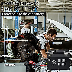 TUXING 4500Psi Portable Pcp Air Compressor,Small air compressor Powered by Car 12V or Home 110V AC,8MM Quick-Connector Compatible for pcp air gun with Water/Oil Separator