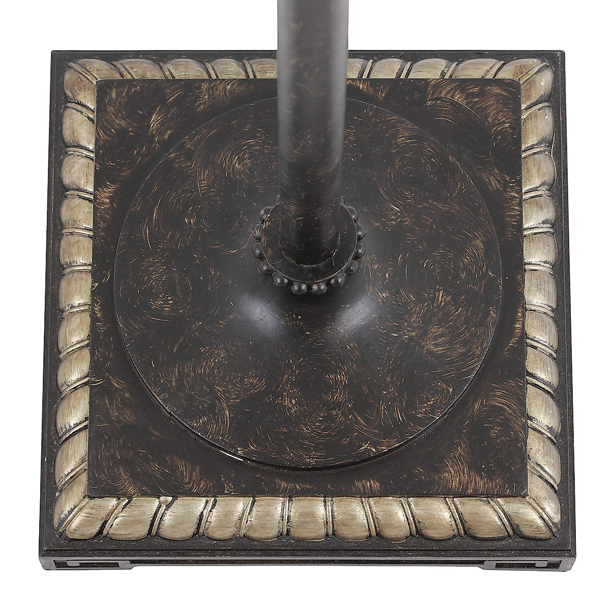 Decor Therapy Traditional Resin Floor Lamp with Bell Shade, Golden Bronze