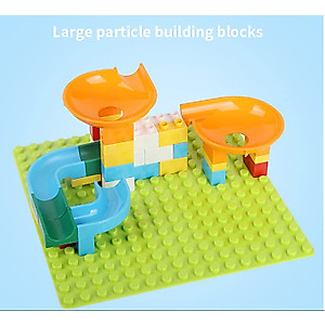 6 Pack Large Building Brick Baseboard in Green, 10 x 10 Inch Baseplates Compatible with DUPLO,MEGA, Baseplate for DIY Play Table or Wall