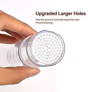 Meat Tenderizer/Sauces Injector/Tenderizer Injector/Meat Injector/Needle 30 Stainless Steel(3 Injection Needle Pinhole) Marinade Flavor Syringe ,Ultra Sharp Stainless Steel Blades - Apriller