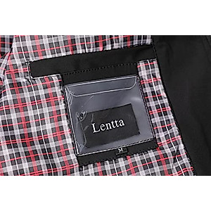 Lentta Men's Slim Fit Lightweight Softshell Bomber Jacket Coat Fall Jackets For Men (Large, Black 001)