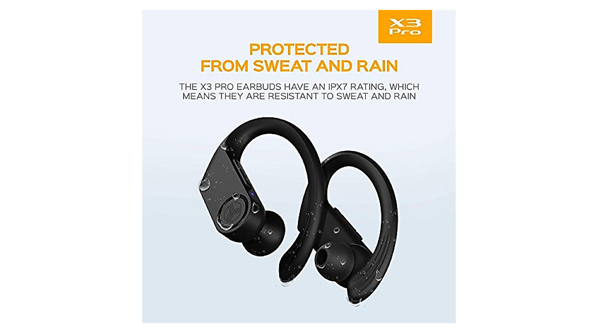 TREBLAB X3 Pro Wireless Earbuds - 45H Battery & Waterproof Fit