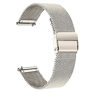TRUMiRR Women Band for Galaxy Watch 6 40mm Gold, 20mm Mesh Stainless Steel Watchband Replacement Strap for Samsung Galaxy Watch 6 5 4 40mm 44mm / Watch 6 Classic 43mm 47mm