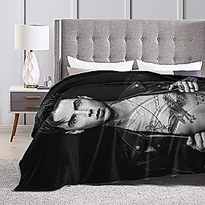 Huiyingke Andy Biersack Soft and Warm Throw Blanket Printed Ultra-Soft Micro Fleece Blanket 80inchx60inch Black