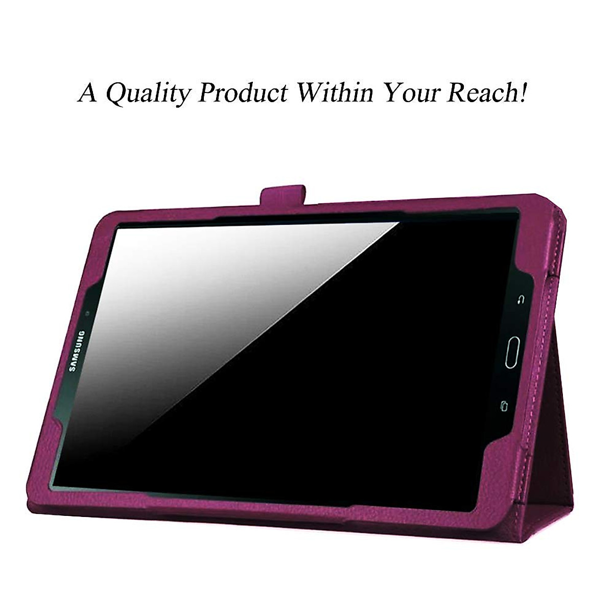 EKVINOR Case for Galaxy Tab A 10.1 (2016 NO S Pen Version), Premium PU Leather Folio Smart Stand Case Cover for Samsung Galaxy Tab A 10.1 Inch 2016 Tablet (SM-T580/T585, No Pen Version), Purple