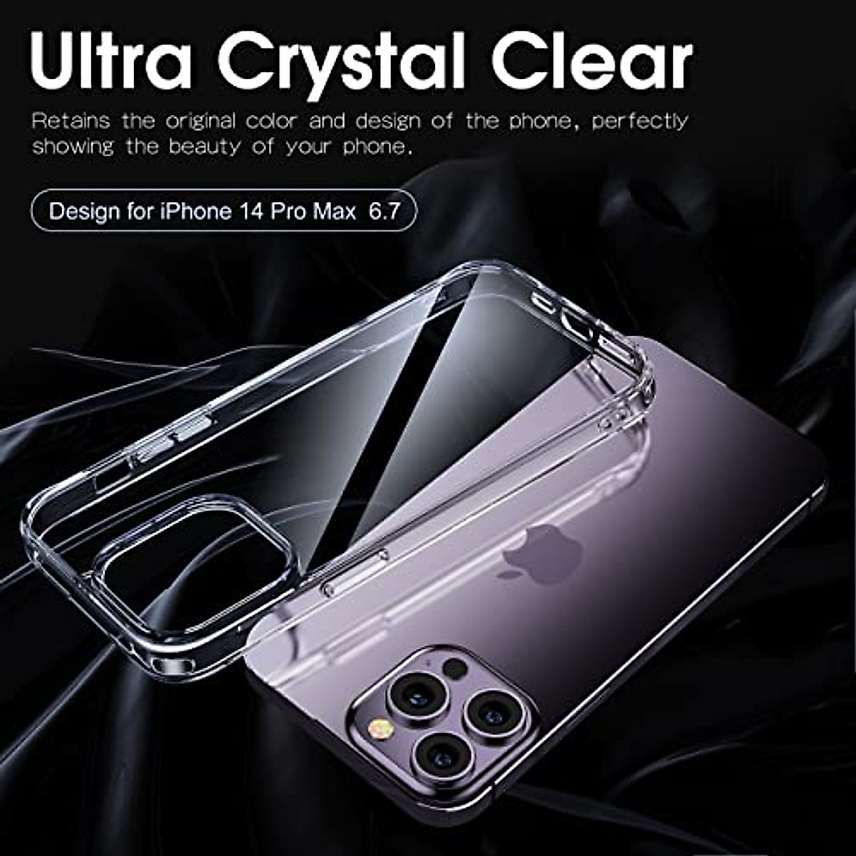 Migeec for iPhone 14 Pro Max Clear Case Shockproof Phone Cover Protective Phone Case for iPhone 14 Pro Max, 6.7 inch