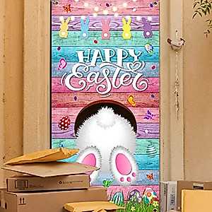 Happy Easter Party Supplies,Easter Party Decoration Spring Theme Decoration (Door Cover)