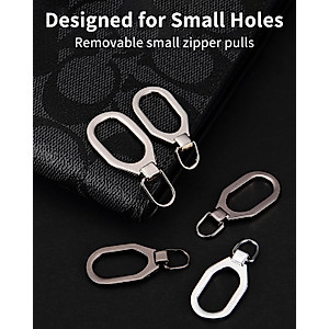 Zipper Pull, Zipper Pull Replacement (32 Pack), Universal Replacement Zipper Pull Kit, Durable Zipper Tab Replacement, Zipper Pulls for Backpacks, Purses, Jackets, Luggage, Boots (4 Styles 4 Sizes)