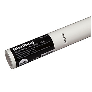 Bienfang Sketching & Tracing Paper Roll, White, 12 Inches x 50 Yards