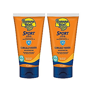 Banana Boat Sport Ultra SPF 30 Sunscreen Lotion, 3oz | Travel Size Sunscreen, Banana Boat Sunscreen SPF 30 Lotion, Oxybenzone Free Sunscreen, Sunblock Lotion Sunscreen SPF 30, 3oz each Twin Pack