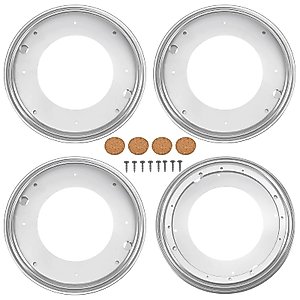 ZEONHEI 4 Pack 12 Inch 360 Degree Lazy Susan Hardware, 5/16 Inch Turntable Bearings Plate Base with Screws and Pads, Lazy Susan Bearing Hardware Turntable Swivel Plate for Rotating Chair Table