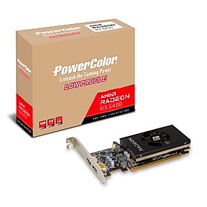 PowerColor AMD Radeon RX 6400 Low Profile Graphics Card with 4GB GDDR6 Memory