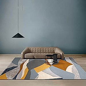 Modern Geometric Area Rug for Living Room 3D Illusion Stone Pattern Dining Room Carpet Retro Abstract Playroom Throw Rug Under Table Non-Skid Bathroom Runner Rug Indoor Home Dedor 8x10ft Hallway