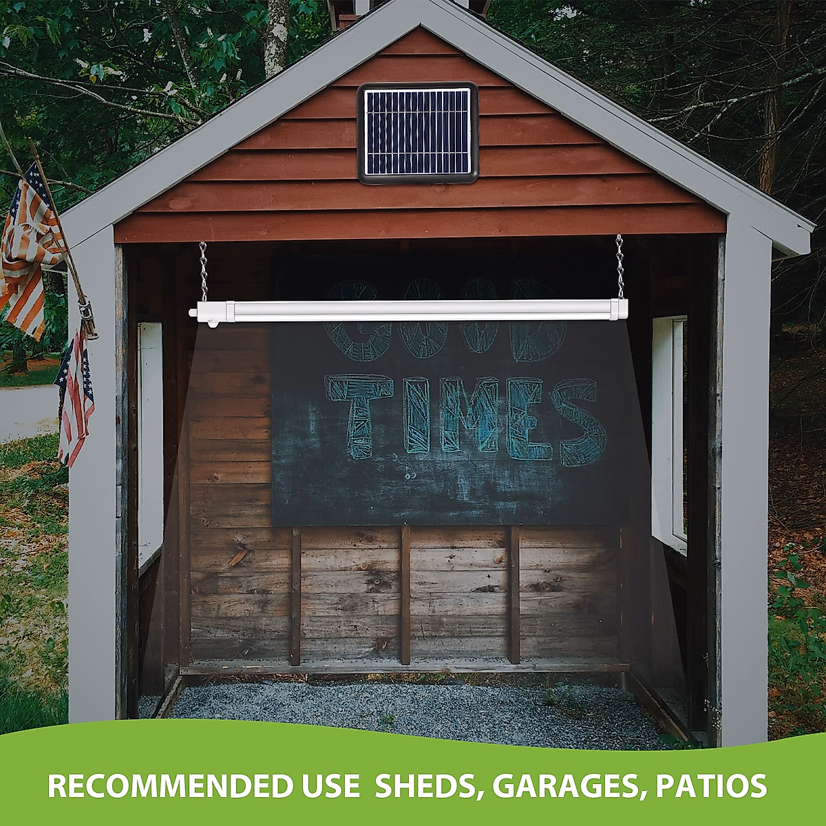 hykolity 2 Pack 4FT Linkable LED Shop Light for Garage, 4400lm, 4FT 42W Utility Light Fixture, 5000K Daylight LED Workbench Light with Plug, Hanging or Surface Mount, Black - ETL