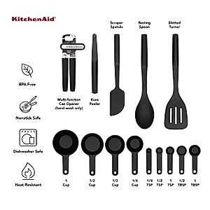 KitchenAid Universal Tool and Gadget Set, 14 Piece, Black