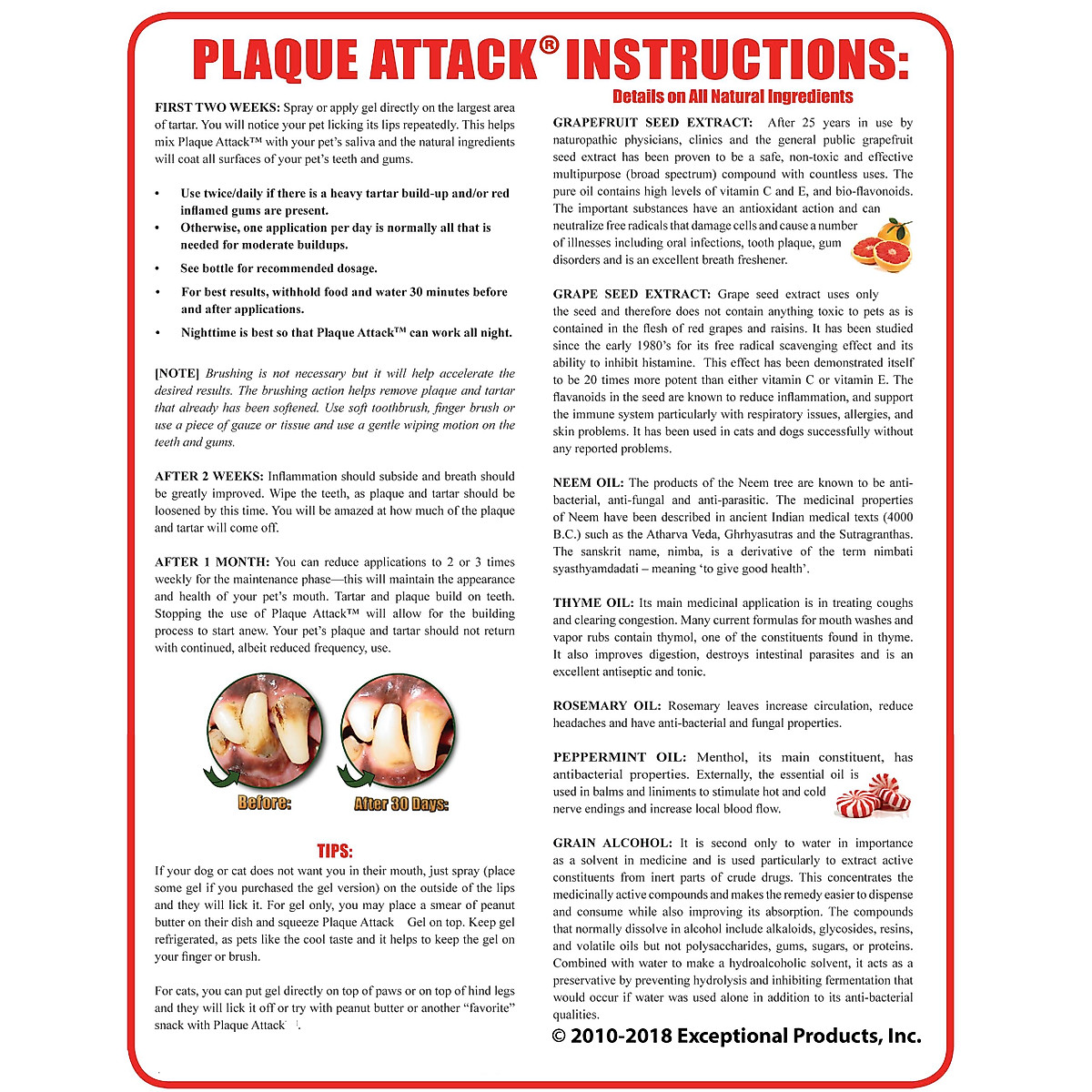 Plaque Attack Gel with Wild Salmon Oil. As Seen On TV Pet Dental, Don't Mess with Harsh Chemicals in Your pet's Food or Water, Simply Swipe on Teeth and Your pet's Teeth and Gums Will Improve.