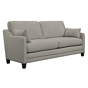 Serta Carmina 75 Contemporary Upholstered Living Room Sofa, Modern Couch for Two or Three, High Plush Seat Cushions and Back Pillows, Easy Assembly, Rhine Gray