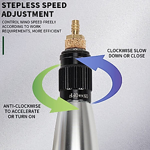 1/8" (3mm) Air Micro Grinder, Pneumatic Pencil Die Grinder, 28000 RPM Free Speed, For Cleaning Dies, Rotors, Backing Plates, Brake Pads, Mounts, Etc.