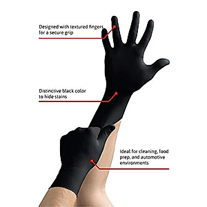 High Five Onyx Nitrile Exam Gloves, X-Large, 100 Gloves