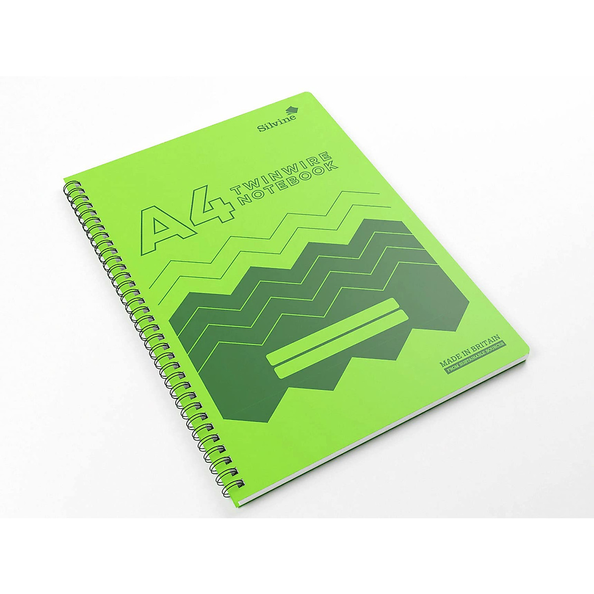 Silvine 160 Page A4 Wirebound Notebooks with Durable Wipe Clean Covers [Assorted Pack of 5]