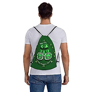 Drawstring Backpack for women,Versatile drawstring bag,Water-Resistant Cinch Bag,Gym sackpack-Happy St. Patrick's Day