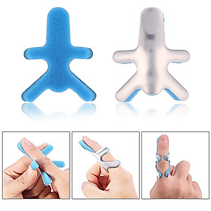 1 PC Toad Finger Splint Aluminium Sponge Finger Knuckle Immobilizer Adajuatable Finger Guards for Pain Relief Sport Injuries (M)