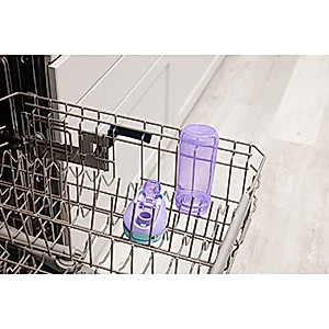 Contigo Jessie Kids Water Bottle with Leak-Proof Lid, 14oz Dishwasher-Safe Kids Water Bottle, Fits Most Cup Holders, 2-Pack Blue Poppy/Coral & Amethyst/Jade