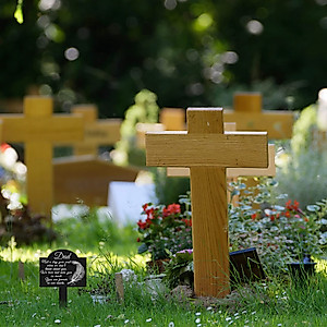 Roowest Valentine's Day Memorial Stakes Cemetery Grave Decorations Acrylic Grave Plaque Stake Markers Sympathy Garden Stake Waterproof for Gift Cemetery Outdoors Yard(Dad, Dad)