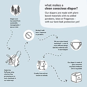 The Honest Company Diaper Cake | Clean Conscious Diapers, Baby Personal Care, Plant-Based Wipes | Dots + Dashes | Regular, Size 1 (8-14 lbs), 35 Count