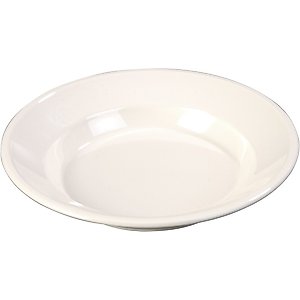Carlisle FoodService Products Reusable Plastic Bowl Soup Bowl, Salad Bowl for Home and Restaurant, Melamine, 12 Ounces, White, (Pack of 48)