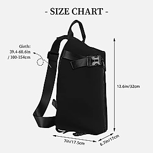 Custom Sling Bags Customizable Crossbody Backpack Your Own Sport Shoulder Crossbody Bag Customized Gifts Customized Gifts Personalized Photo Gifts Custom Gifts For Men, Black-2