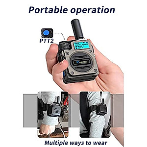 Wurui TXQ G6 Global-ptt 4G POC walkie Talkie for Adults Long Range intercom 1000 Miles Distance Network Two Way Radio (2blackwithCard)