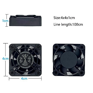 YupYay 40mm USB Fan Cooling Fan with 3 Adjustable Speed, Dual Ball Bearing 5V USB Fan Compatible for Face Shield, Helmet, Tablet TV Receiver Router DVR Playstation Xbox Computer Cabinet Cooling