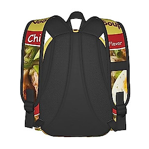 Vbcdgfg Ramen Noodle Soup Chicken Flavor Print Backpack For Adult, Lightweight Laptop Backpacks