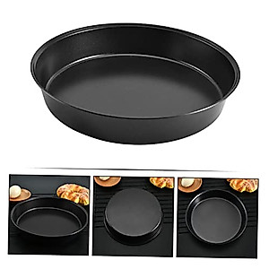 SOLUSTRE 8 Inch Baking Dish Wedding Cake Plates Tortilla Cooker Bread Tray Kitchen Baking Tray Crisper Pan Bakery Pizza Plate Baking Tool Non-stick Oven Pan Pancake Oven Pan Carbon Steel