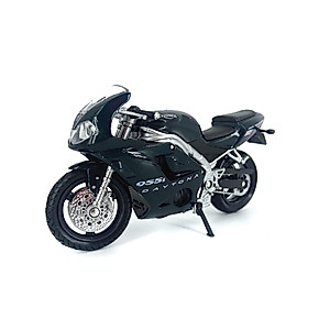 Welly Die Cast Motorcycle Black Triumph 2002 Daytona 9551, 1:18 Scale