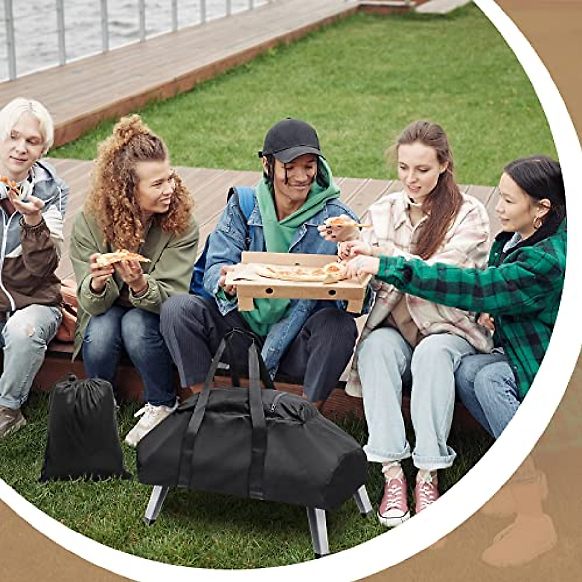 Tessco Pizza Oven Cover Compatible with OoniKoda 16 Waterproof Pizza Accessories Portable Pizza Grill Cover Outdoor Heavy Duty Gas Pizza Oven Carry Accessories with Pocket