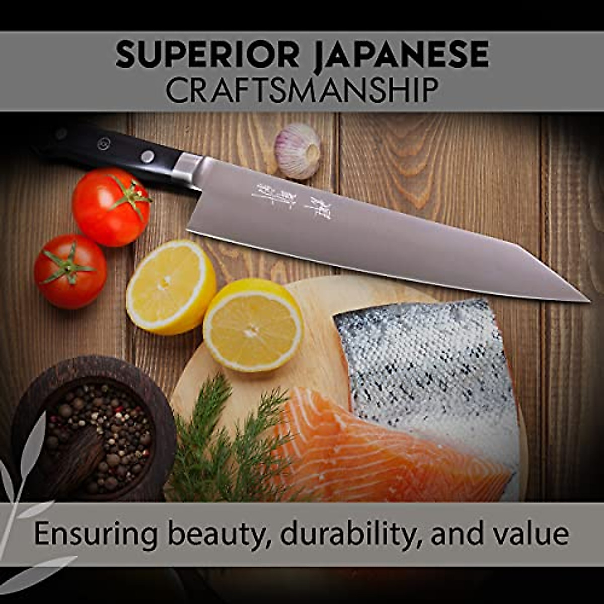 JCK ORIGINAL Kagayaki Japanese Chef’s Knife, KN-3 Professional Kiritsuke-Gyuto Knife, R-2 Special Steel Pro Kitchen Knife with Ergonomic Pakka Wood Handle, 7.8 inch