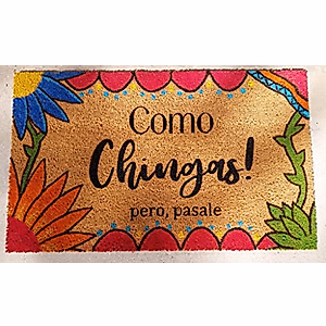 Bathroom Doormat Como Chingas! Pero pasale - Funny Spanish Doormat，Doormat Kitchen Door Mat Bedroom Carpet Porch Rugs 16 * 24in