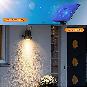 APONUO Solar Spot Lights Outdoor Adjustable Solar Landscape Spotlights Solar Uplights Dusk to Dawn Waterproof 9.8ft Cable Landscape Lighting for Yard Pathway Garden Tree Decoration with 4 Warm White