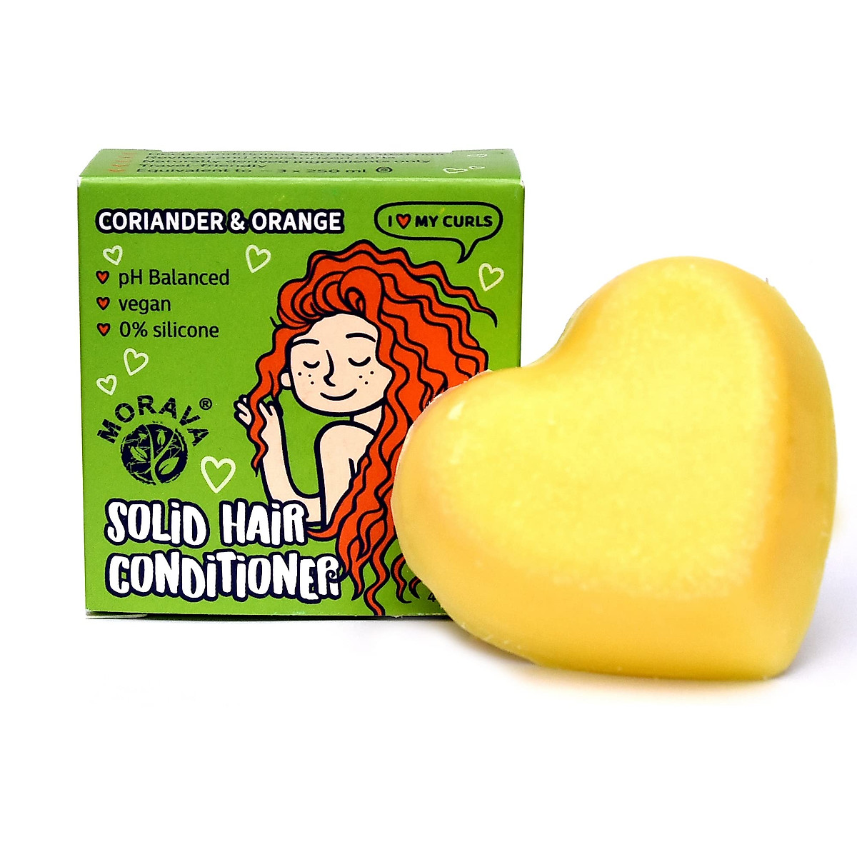 Morava Conditioner Bar for Curly Hair with Marshmallow Root Extract, Shea and Cocoa Deep Conditioner, Vitamin B5, Bar Conditioner for Hair with Sustainable Ingredients, Silicone Free (for curly hair)