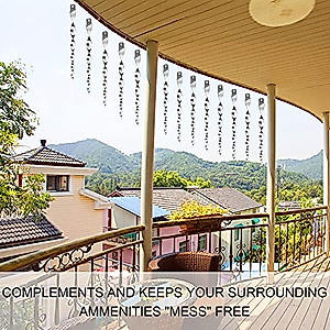 Hausse 30 Pack Reflectors Scare Rods & 3 Pack Spiral Reflectors Silver Mylar Spinner