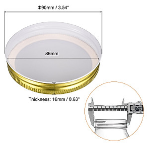 uxcell Mason Jar Lids, 24 Pcs - Tinplate Canning Lids Wide Mouth Leak Proof Fits Storage Jars (Gold)