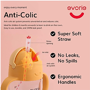 Evorie Tritan Weighted Straw Sippy Cup Super Saver 3 Colour Bundle