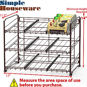 SimpleHouseware Stackable Can Rack Organizer, Bronze