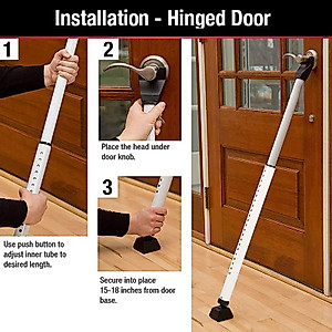 Door Security Bar Adjustable Door Jammer Security Bar Sliding Door Lock Bar Security Door Stopper for House School