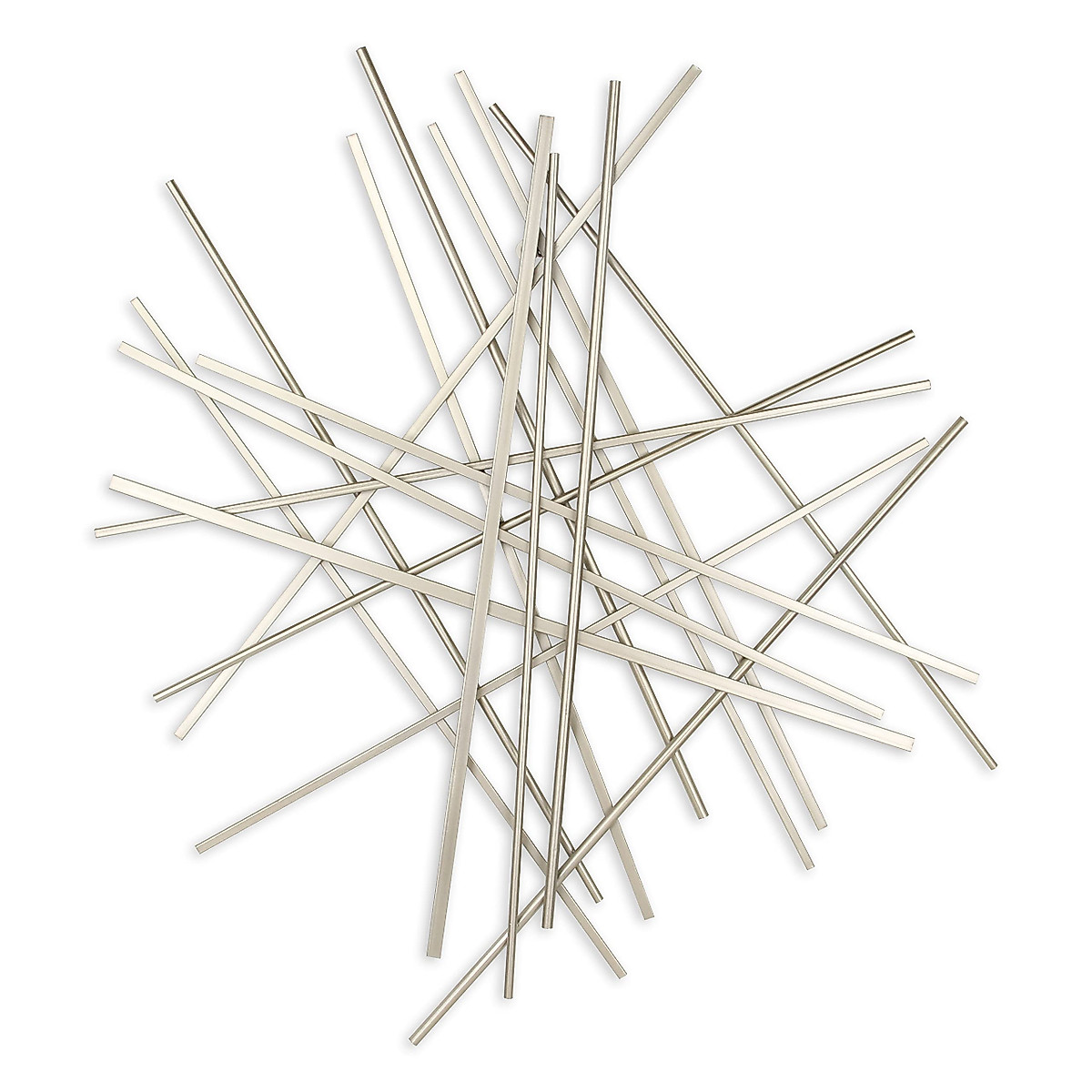 Cheungs Abstract, silver bar and panel wall décor piece (5369SV)