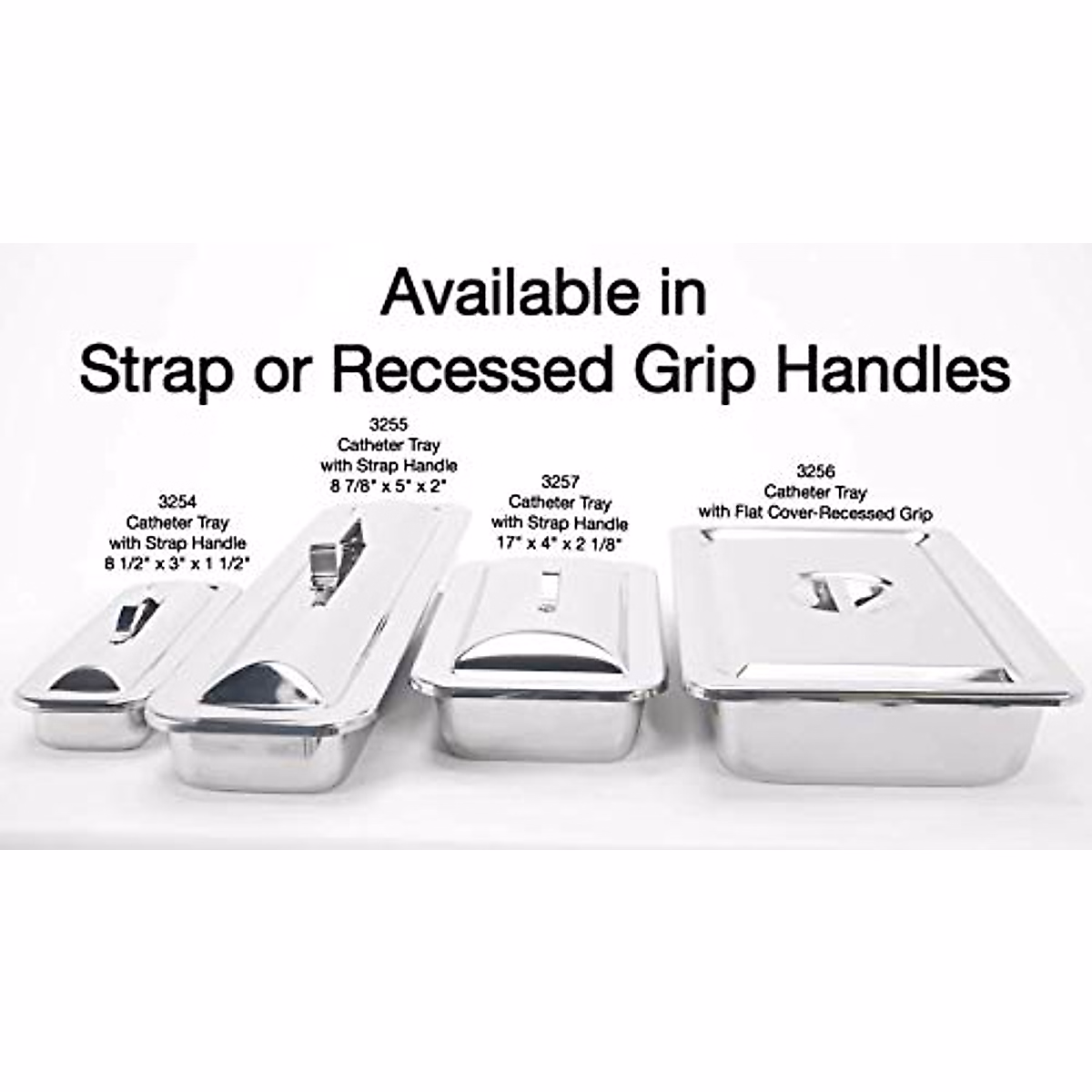 Graham-Field 3258 Grafco Metal Instrument Tray for Medical, Dental, Tattoo, and Surgical Supplies, Stainless Steel, 8-7/8" x 5" x 2"